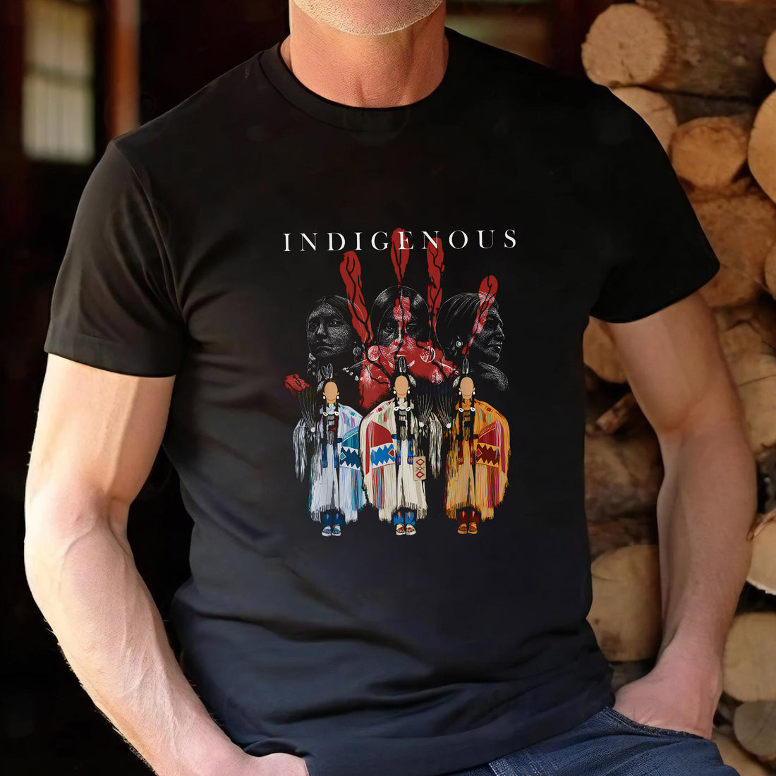 MMIW Native American Indigenous Red Hand Indian Blood Themed Unisex T ...