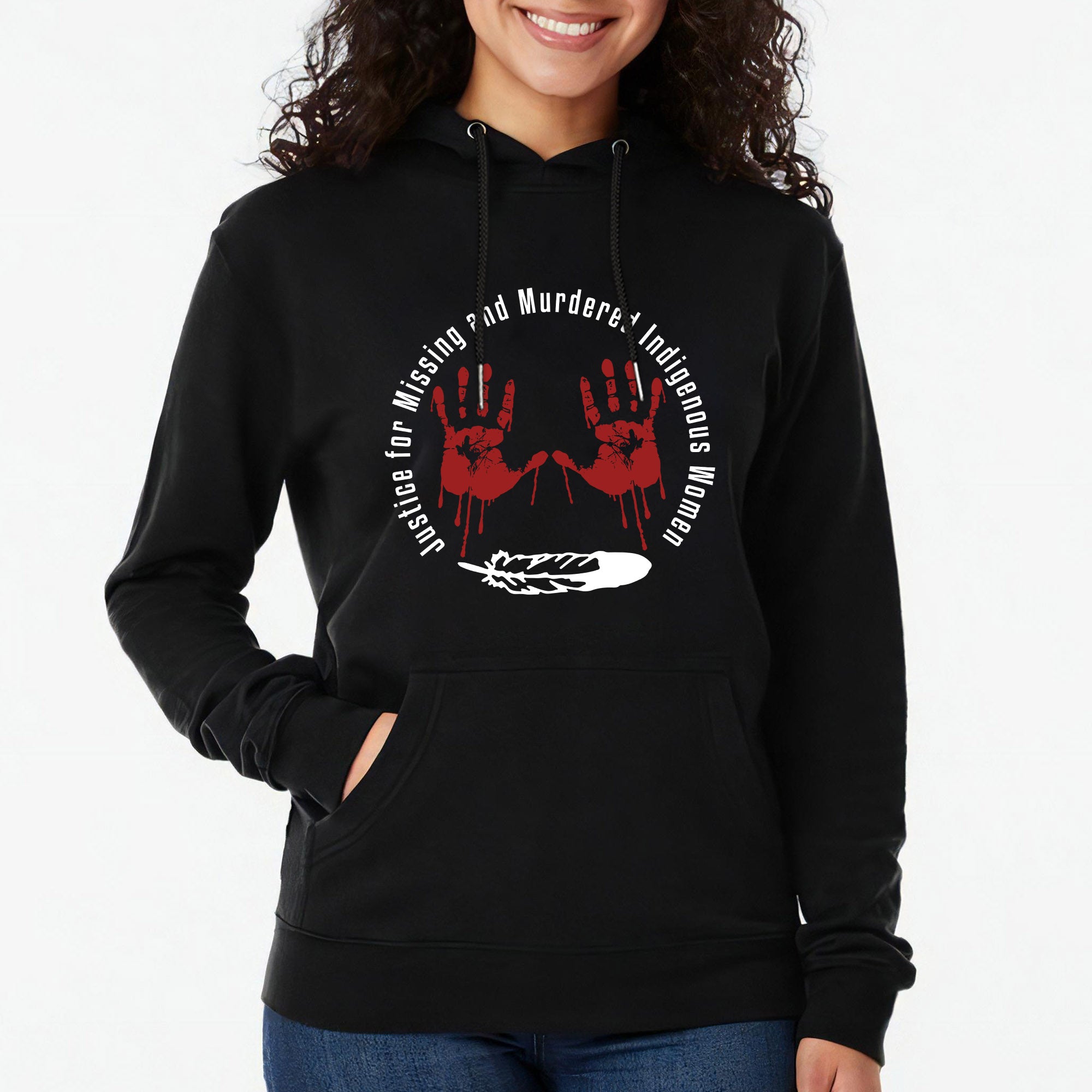 MMIW Awareness Justice For MMIW Red Hands Unisex T-Shirt/Hoodie/Sweats ...