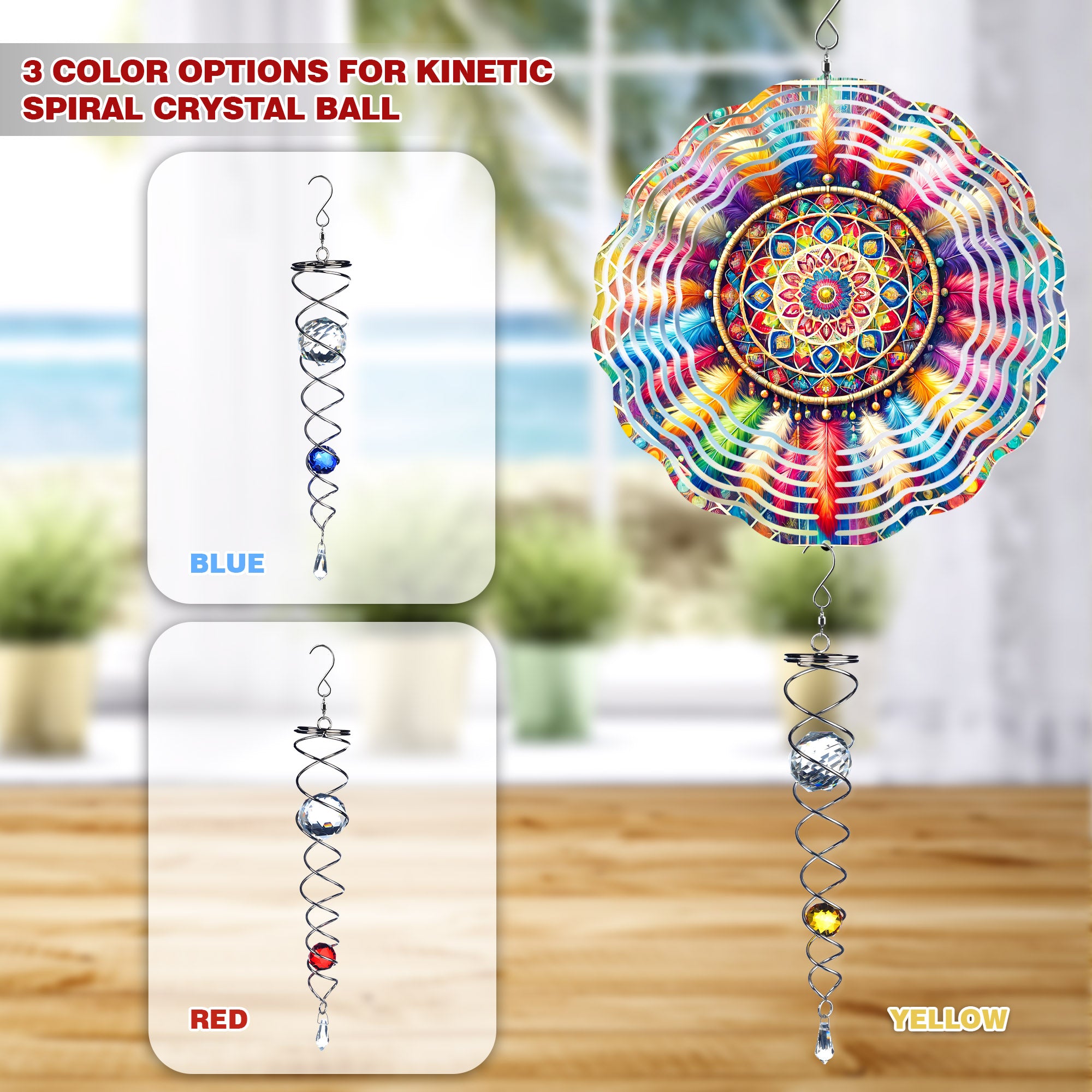 Colorful Native American Feather Dreamcatcher Wind Spinner – Welcome ...