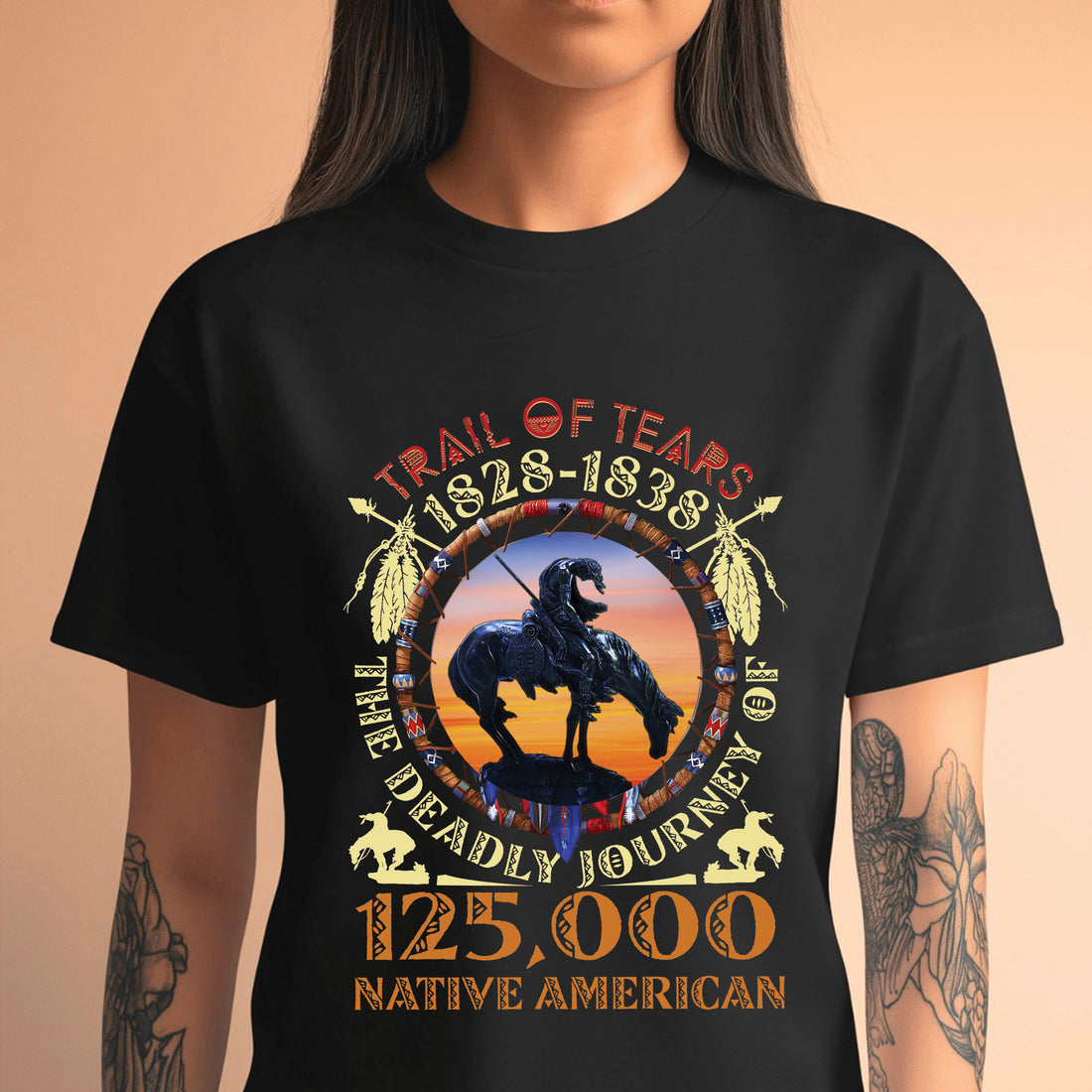 Trail Of Tears - THE DEADLY JOURNEY OF 125000 Native American Unisex T ...