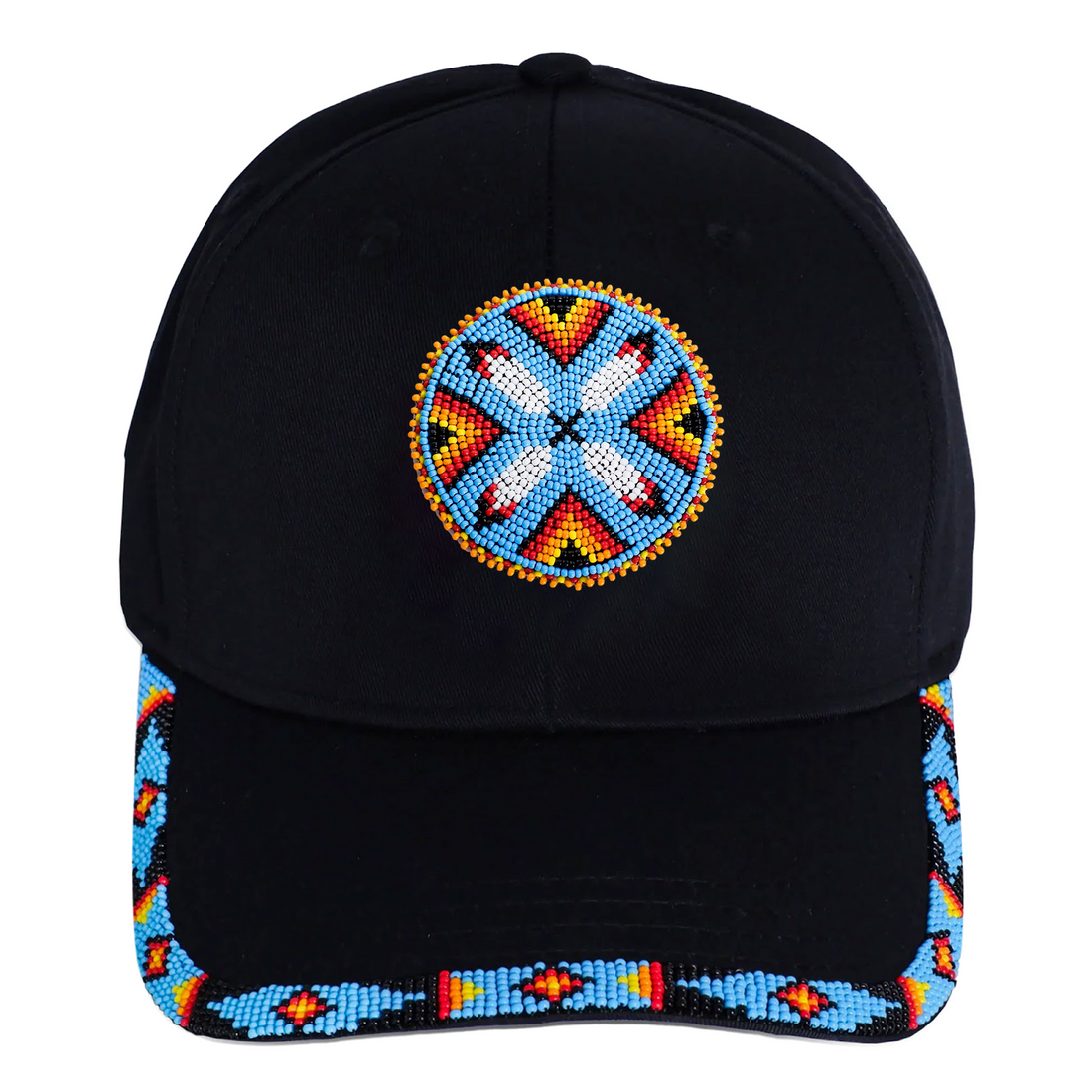 SALE 50% OFF - Cotton Unisex Baseball Cap With Beaded Patch Brim Nativ ...