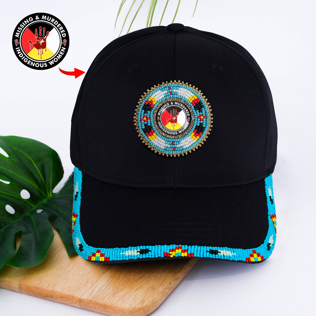 SALE 50% OFF - MMIW Red Hand Baseball Cap With Patch Brim Unisex Nativ ...
