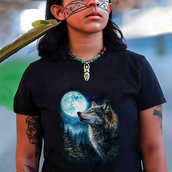 Wolf Howling at Moon Night Forest Art Spirit Animal Design – Welcome ...