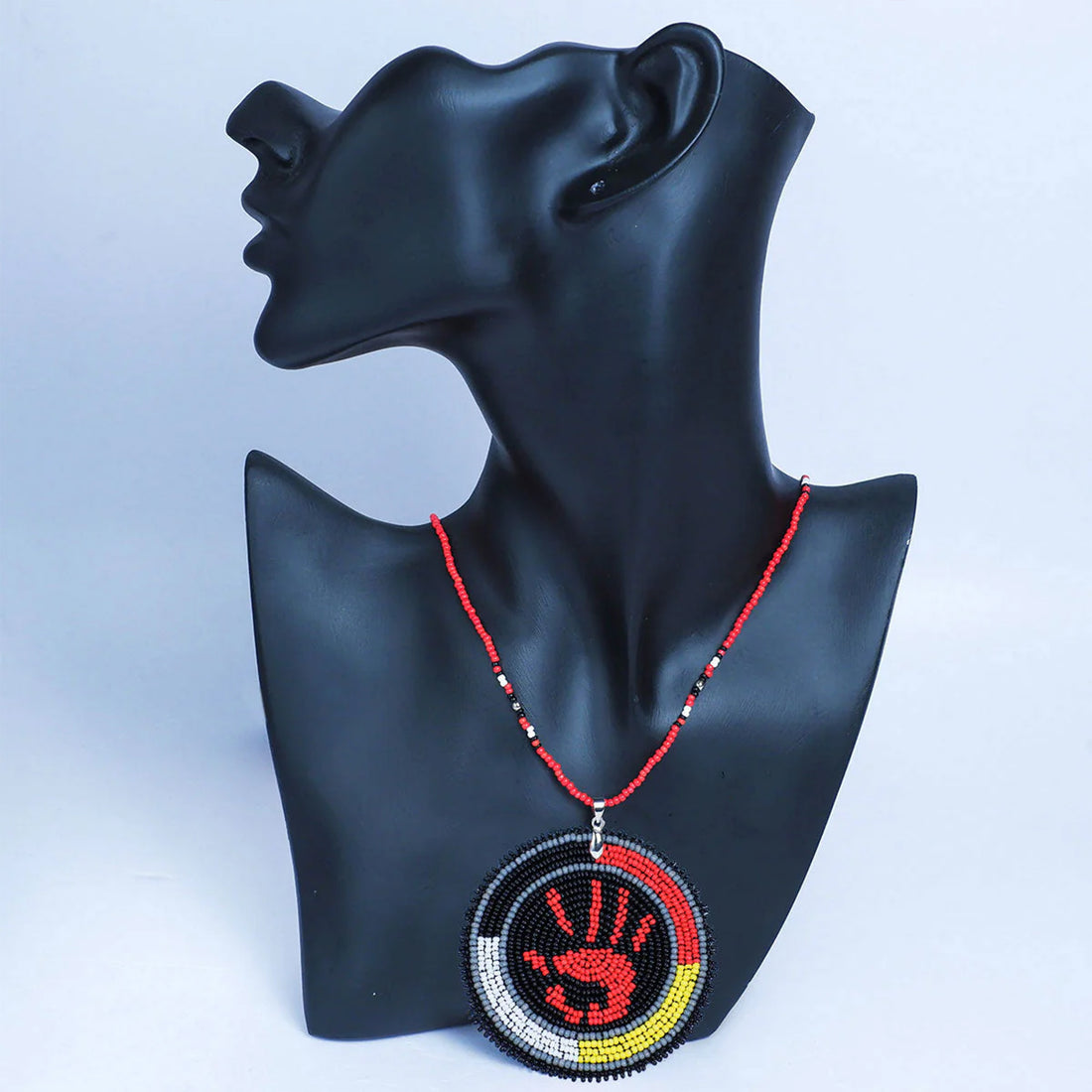 MMIW Handprint Handmade Beaded Patch Necklace Pendant WCS – Welcome ...