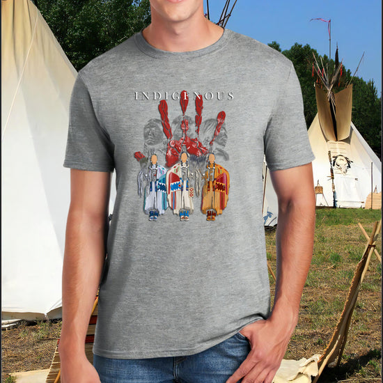 MMIW Native American Indigenous Red Hand Indian Blood Themed Unisex T ...