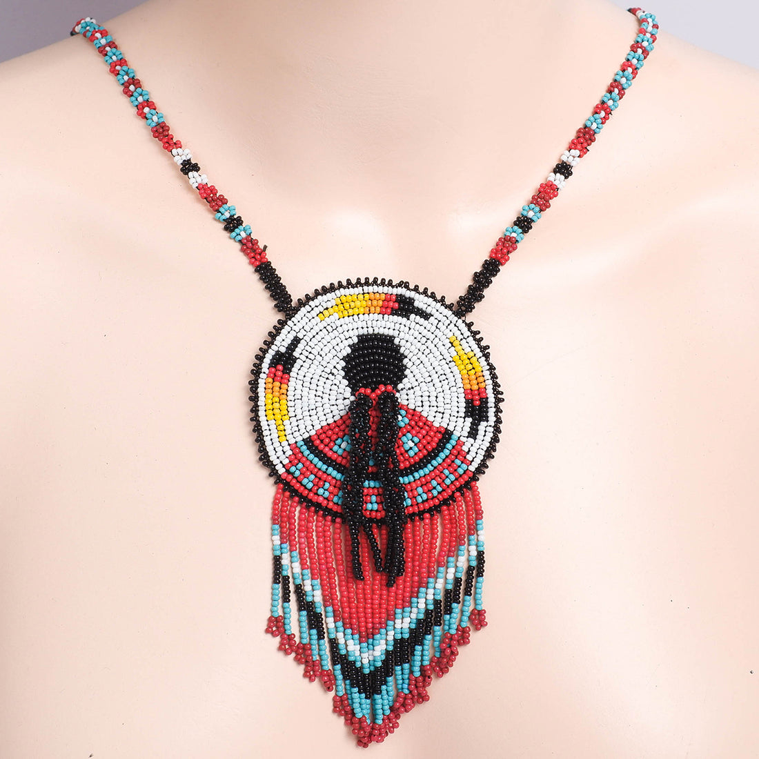 SALE 50% OFF - Premium MMIW Handmade Beaded Necklace Long Native Ameri ...