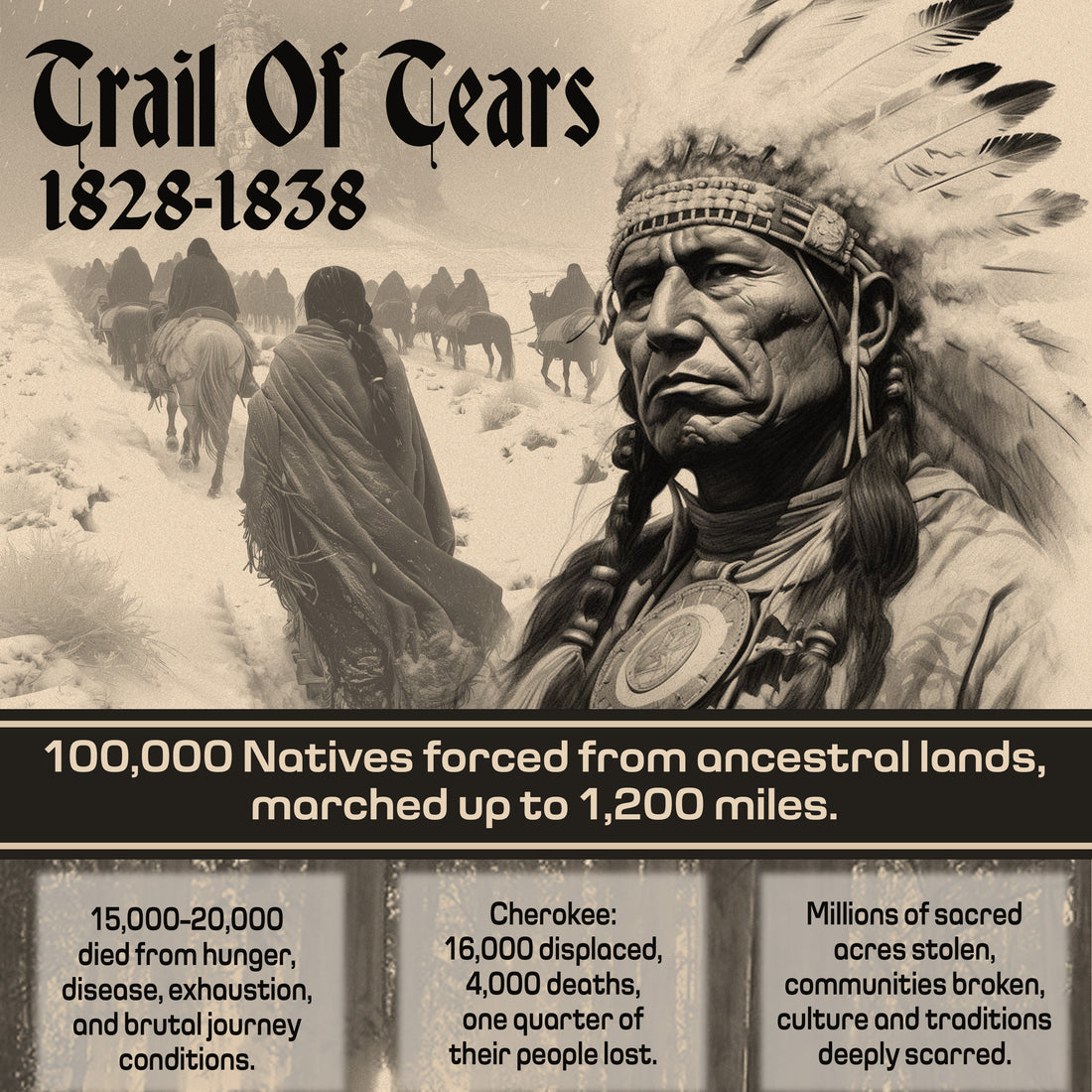Trail Of Tears - THE DEADLY JOURNEY OF 125000 Native American Unisex T ...