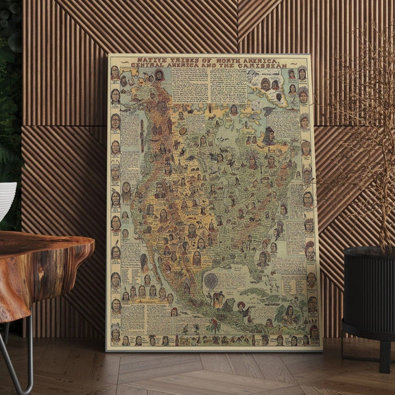 Native Tribes of North American central America and the Caribbean Maps ...