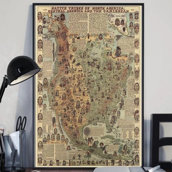 Native Tribes of North American central America and the Caribbean Maps ...