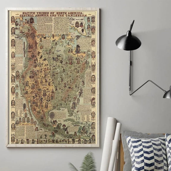 Native Tribes of North American central America and the Caribbean Maps ...