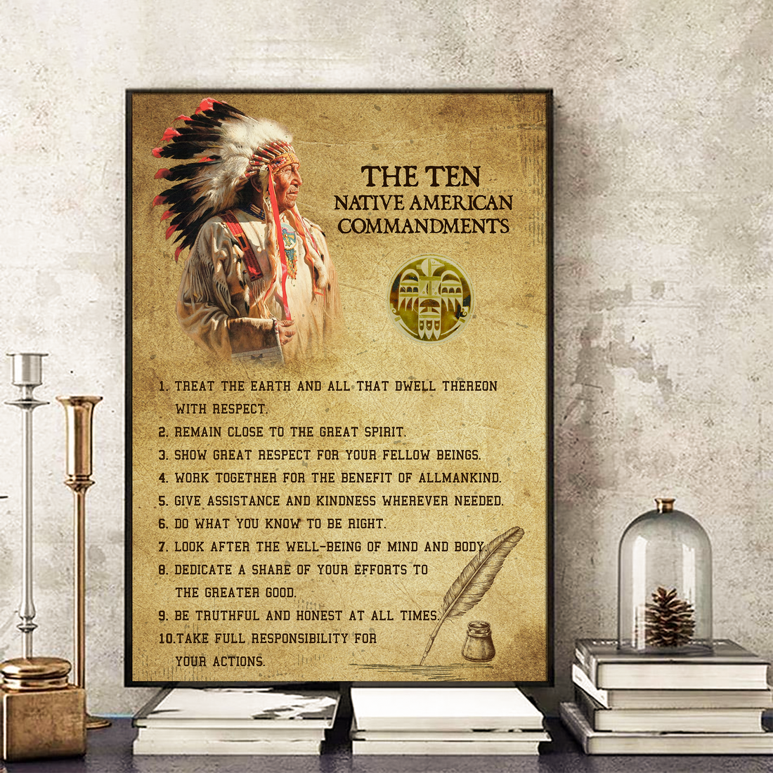 The Ten Native American Commandments Of Chief Poster – Welcome Native ...