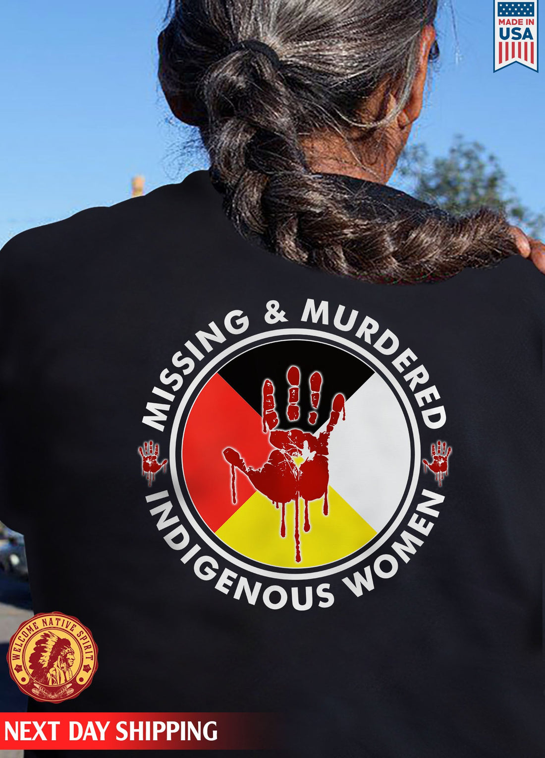 Missing Murder Indigenous Women Red Hand MMIW Unisex Back Hoodie/T-Shi ...