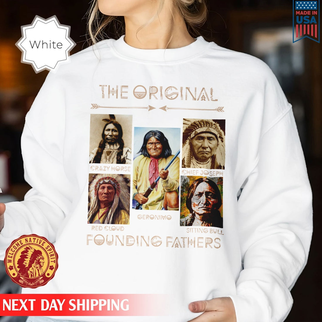 Native American The Original Founding Five Father Hoodie Unisex T-shir ...