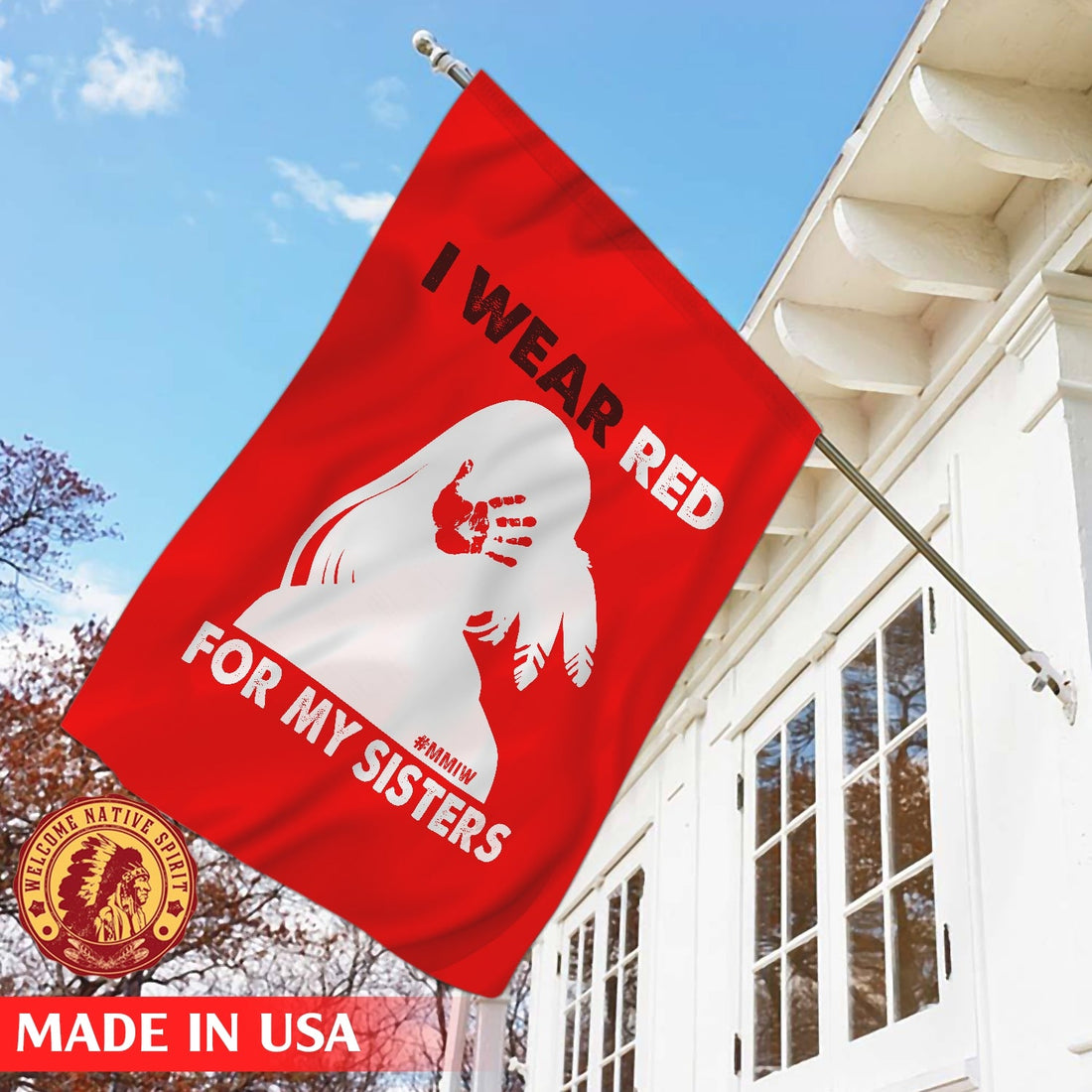 I Wear Red - Native American Flag Garden House Yard for Decor Outdoor ...